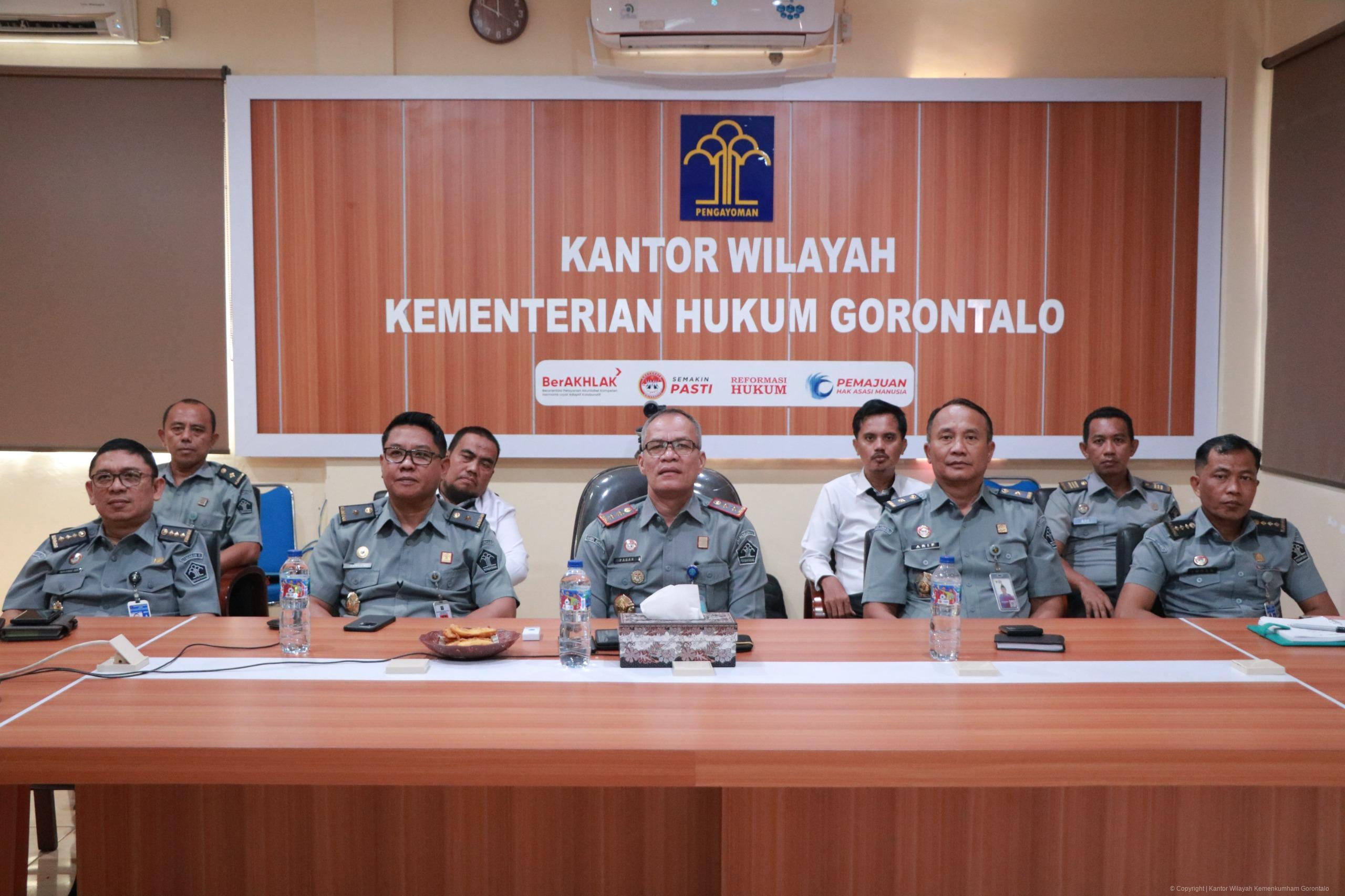 Kanwil Kemenkum Gorontalo Ikuti Pembukaan Penilaian Kompetensi Analis dan Penyuluh Hukum 2025